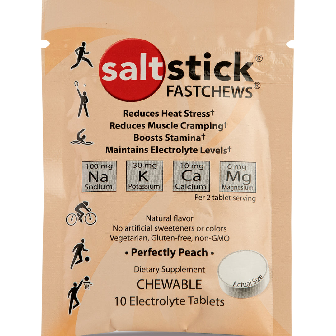 SaltStick - FastChews - Peach - 10 Tablets Packet – Vantage1 PH ...